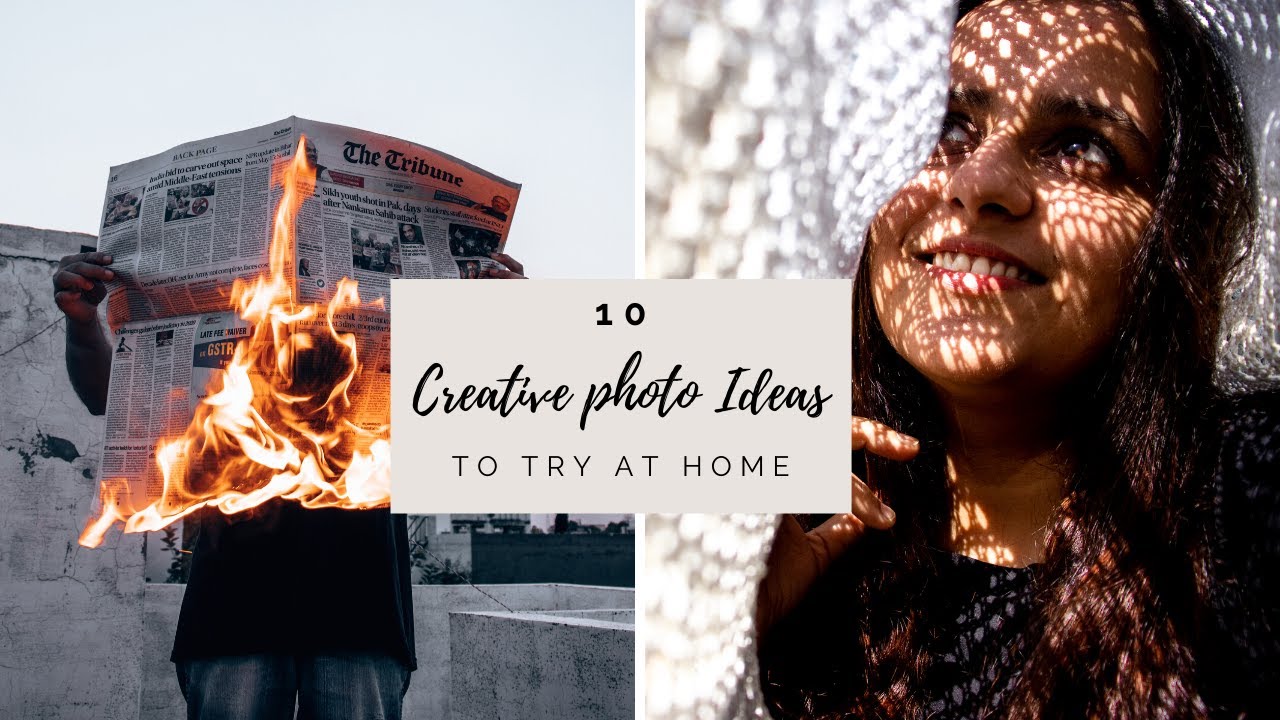 10 EASY Creative photo Ideas to try at home during quarantine | At home ...
