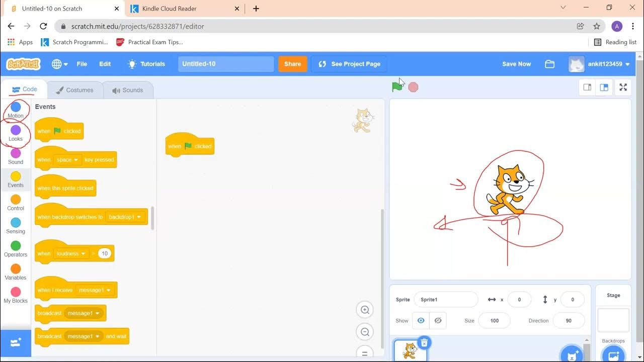 Overview of Code Blocks In Scratch | Motion Block | Looks Block | Sound ...