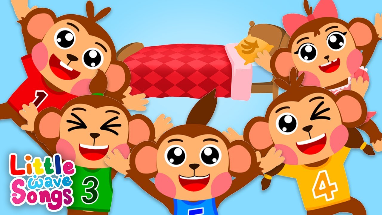 Five Little Monkeys + More Nursery Rhymes | Learn Count | Kids Songs ...