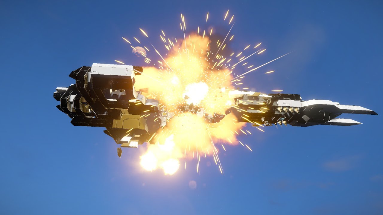 Space Engineers - Railgun Launcher Takes Down Destroyer - YouTube