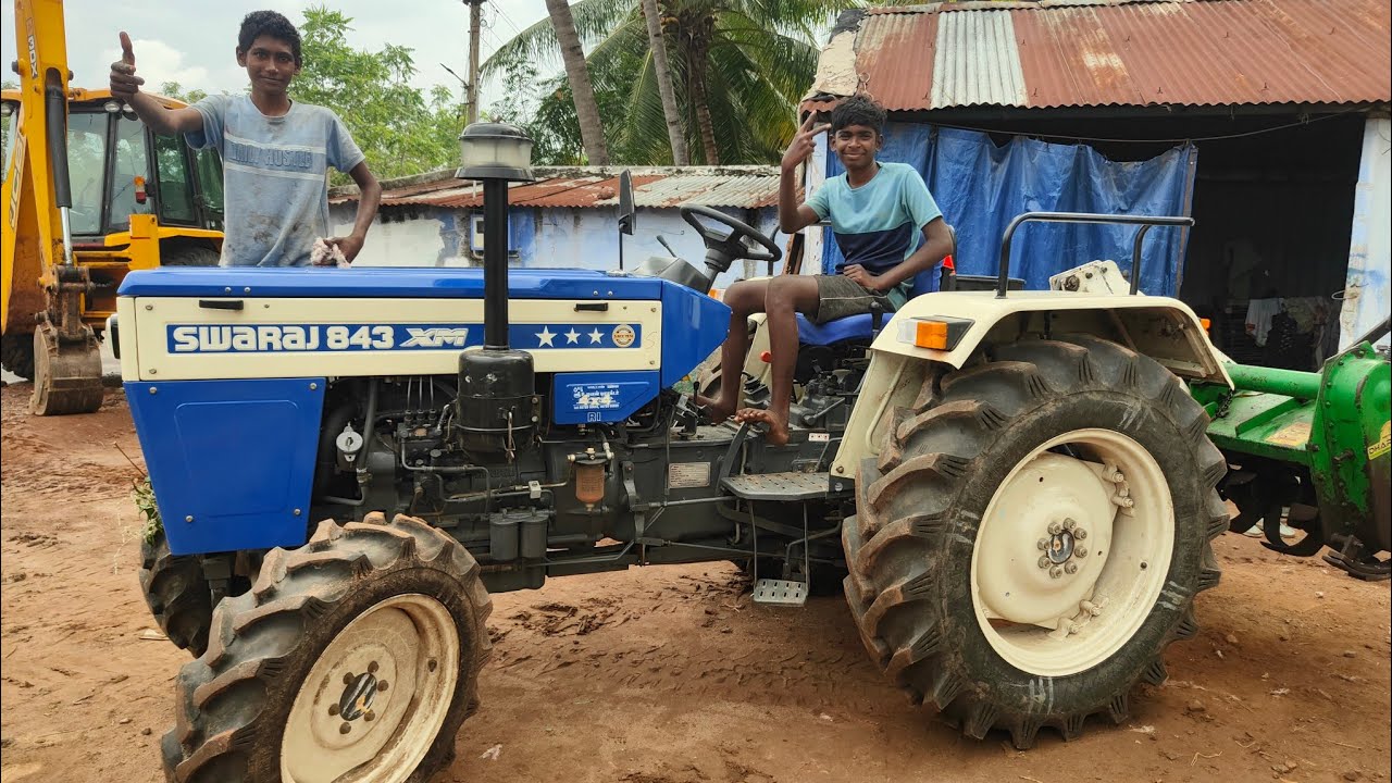 Swaraj 843 XM 4wd tractor rotavator side blade change and ...