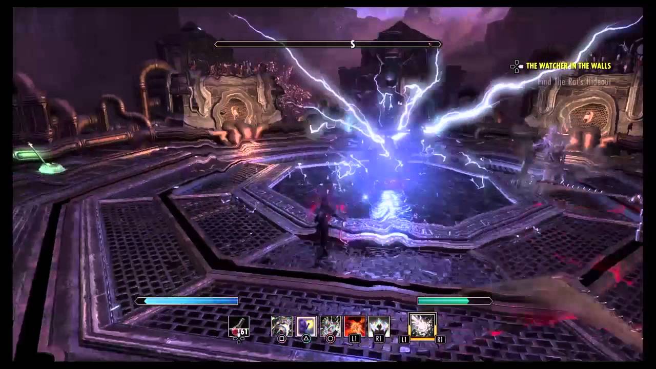 ESO PS4 Veteran Maelstrom Arena Stage 2 Magicka Nightblade POV - YouTube