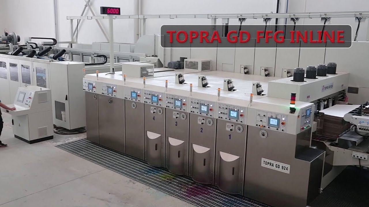 Dong Fang TOPRA GD 924 4c Flexo Folder Gluer (Casemaker) - YouTube