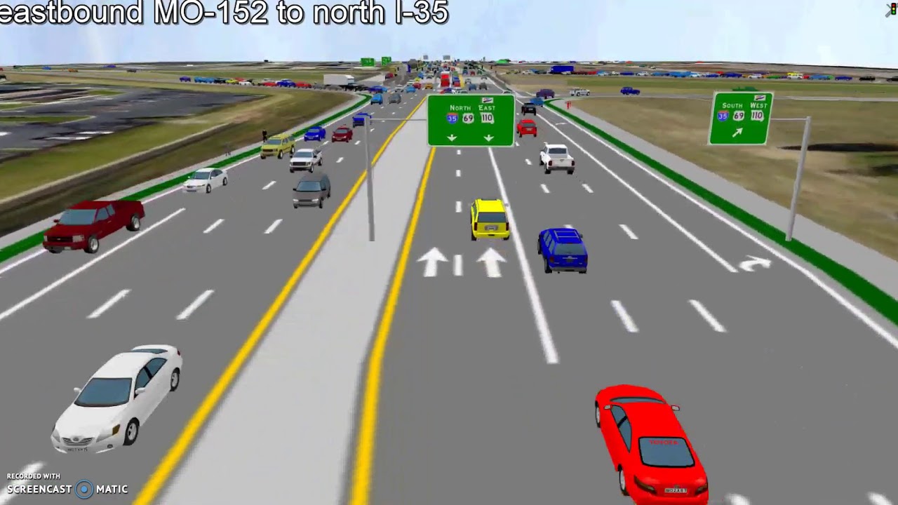 Driving eastbound to Northbound on the Route 152 Project in Liberty ...