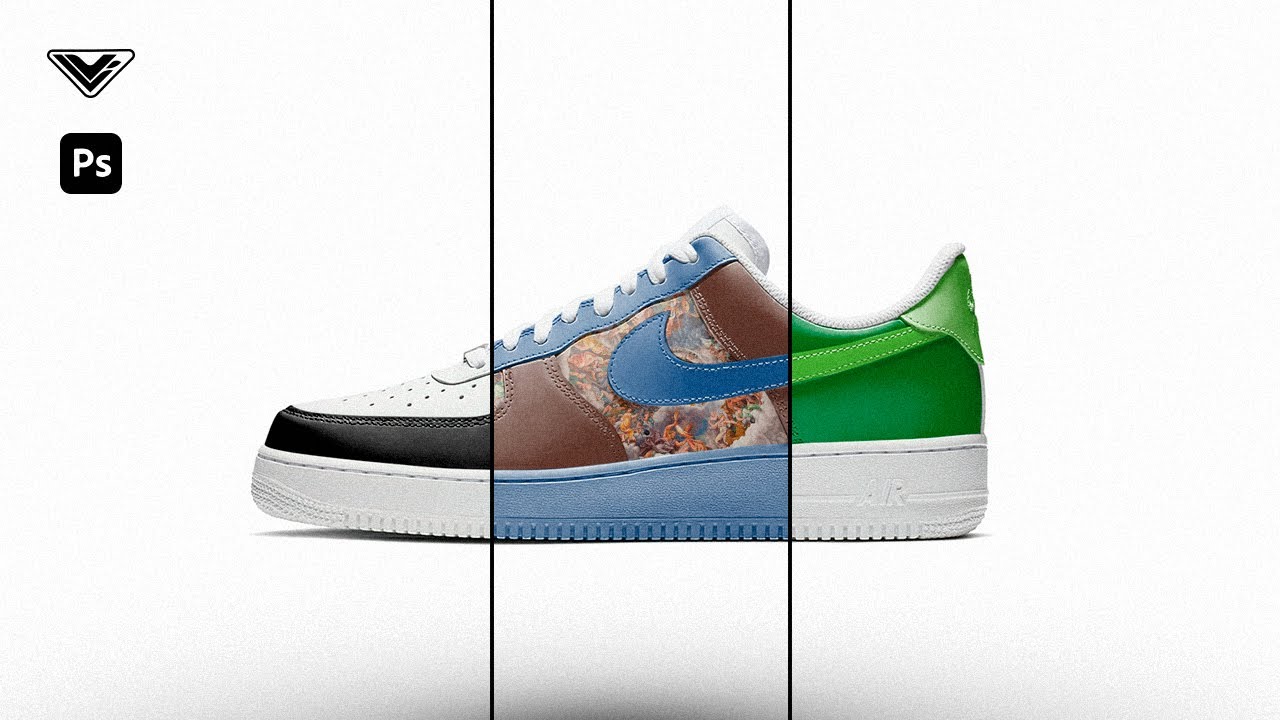 Speed art photoshop Mock-Ups air force 1 ( PSD free) - YouTube