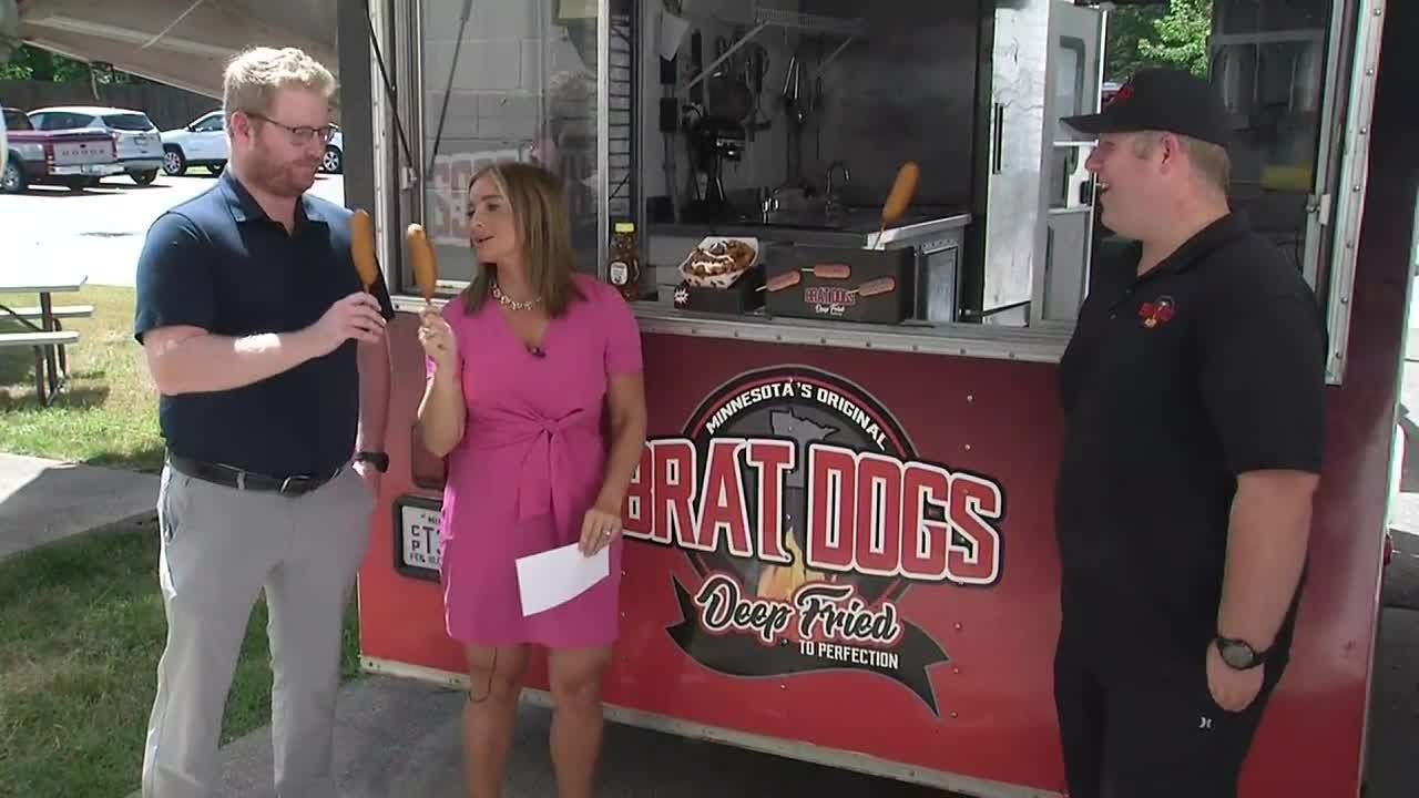Minnesota’s Original Brat Dogs, the twist on corn dogs - YouTube
