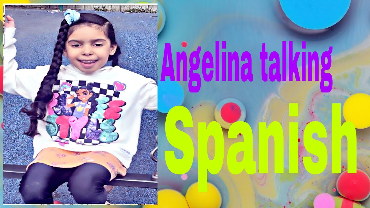 Talking Spanish, Angelina showing that she speaks two languages English ...