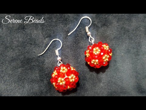 Beaded Ball Earrings | How To Make Beaded Crystal Ball Earrings ...
