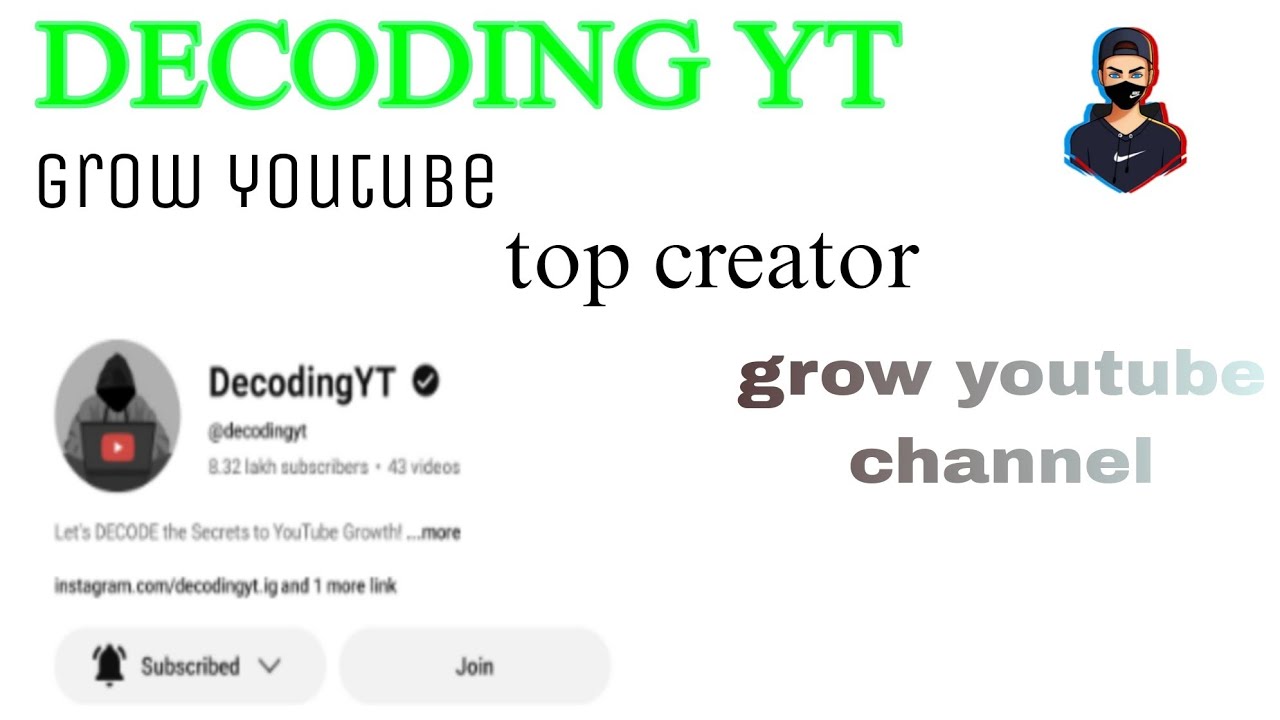 How Do Grow On DECODING yt Youtube Chennl - YouTube