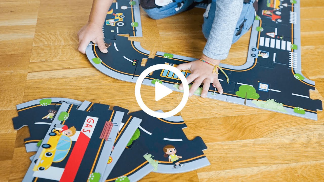 Puzzle cesta Mesto - YouTube