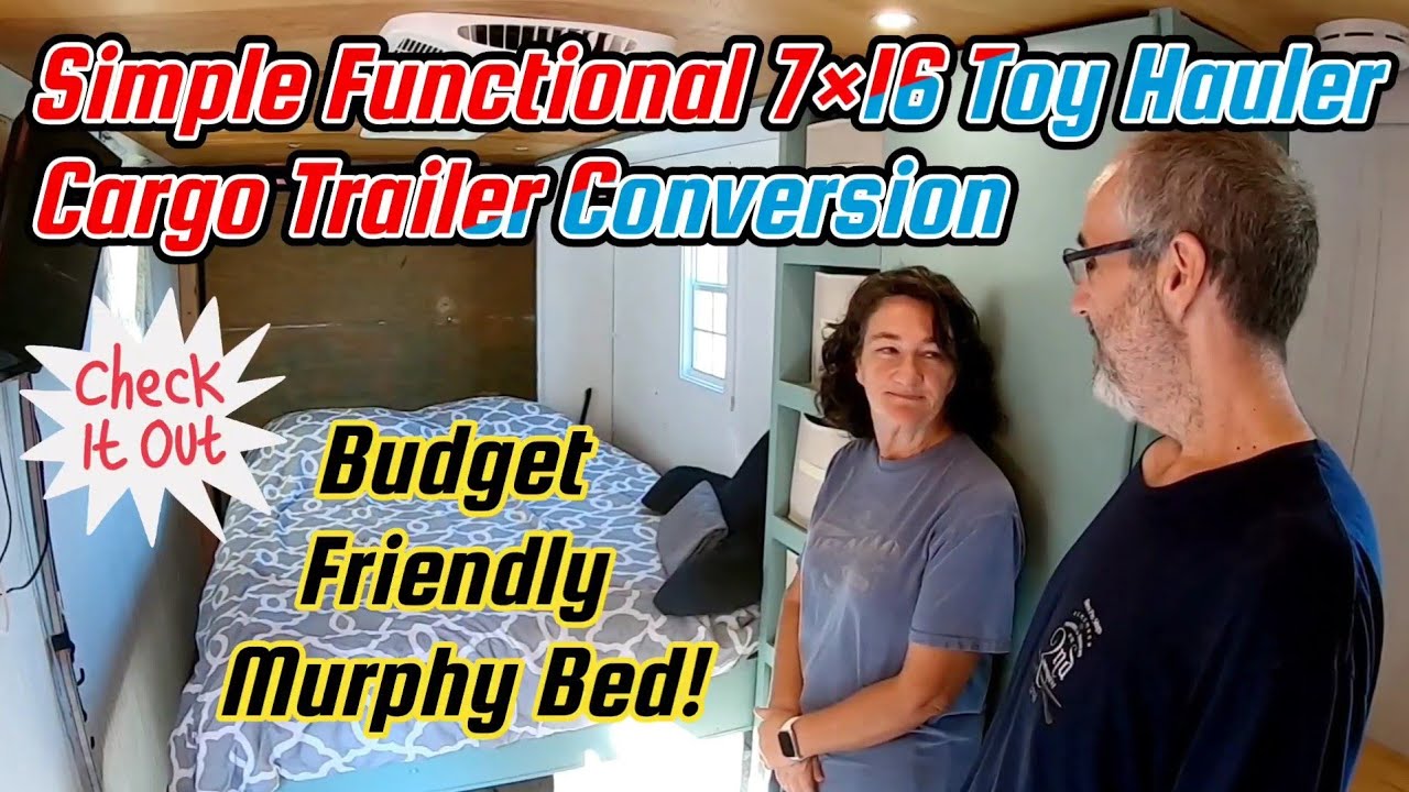 Simple 7×16 Toy Hauler Cargo Trailer Conversion With Budget Friendly ...
