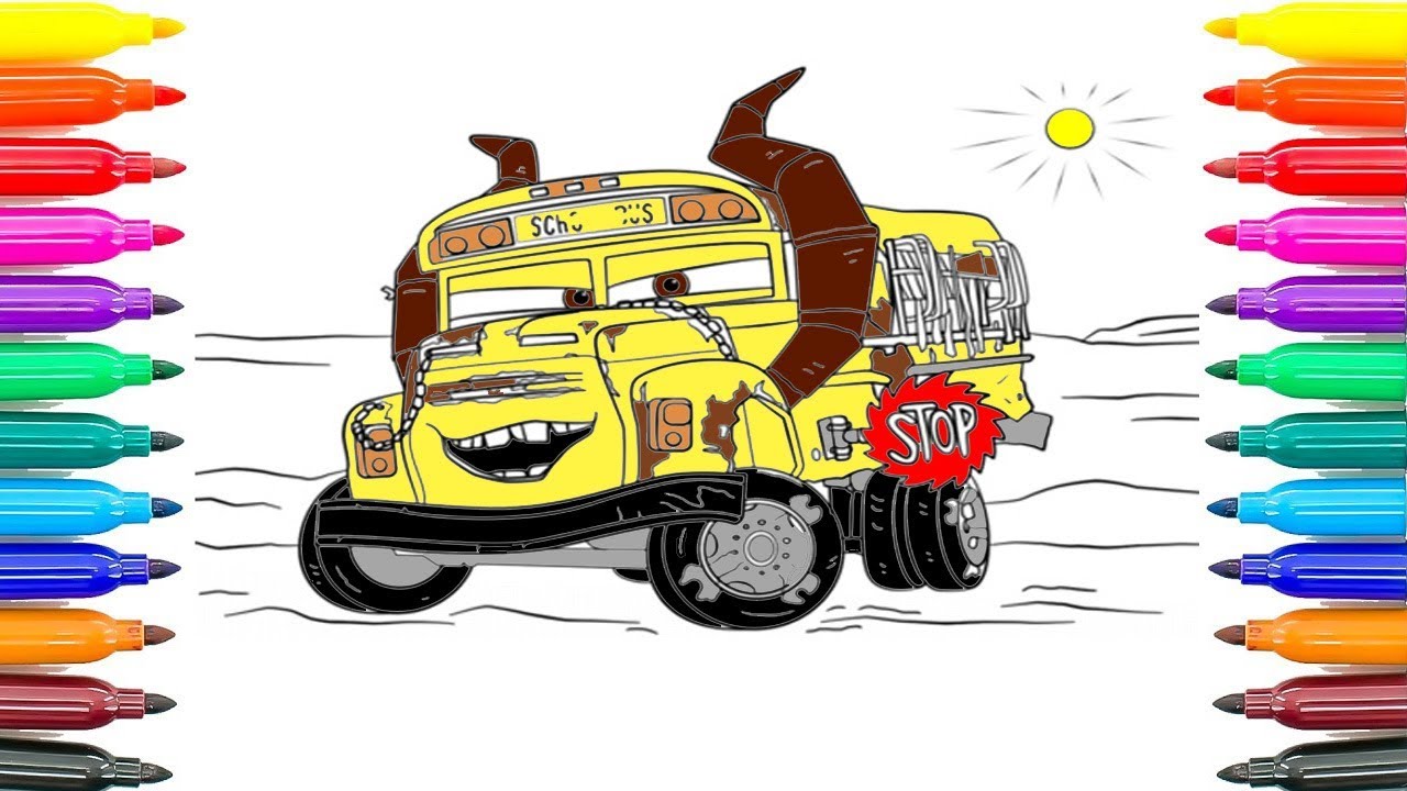 How to Coloring Cars 3 Miss Fritter Coloring Pages for Kids How To Draw ...