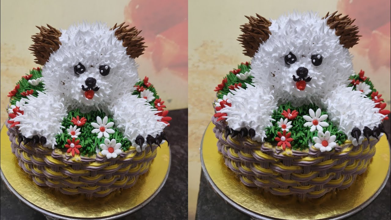 dog baby cake(dog cake easy decoration ideas)(baby dog cake design)( So ...
