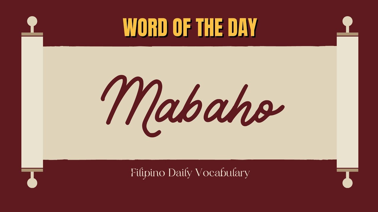 Pronounce and translate "mabaho" - YouTube