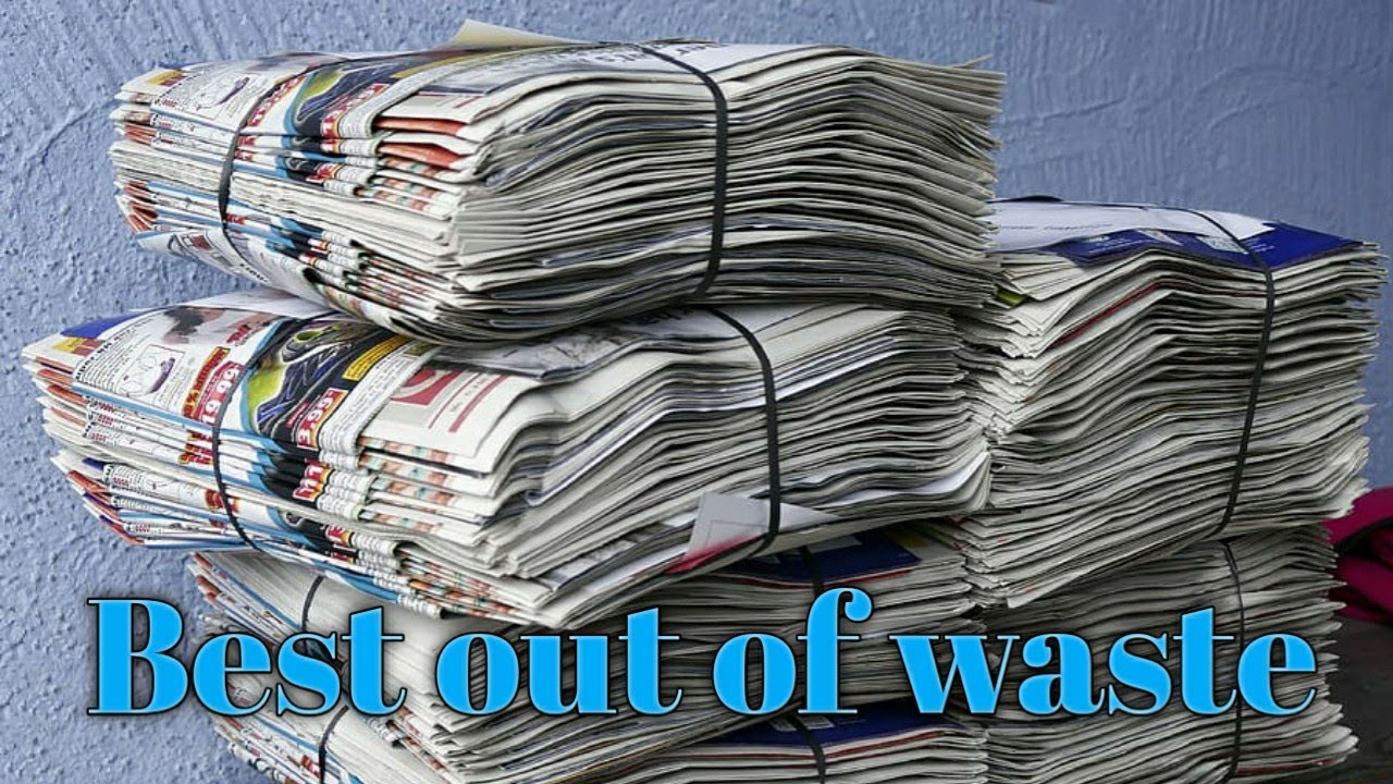 Best out of waste | Newspaper best out of waste craft | best use of old ...