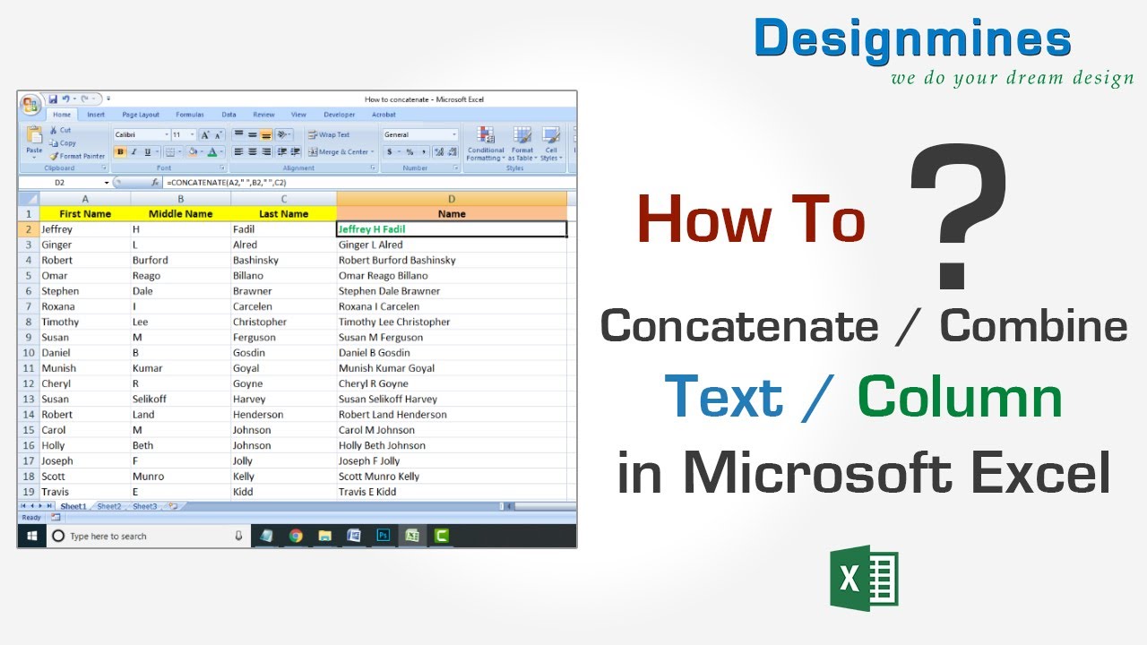 How To Concatenate Combine Two Column In Excel YouTube how-to-concatenate-combine-two-column-in-excel-youtube