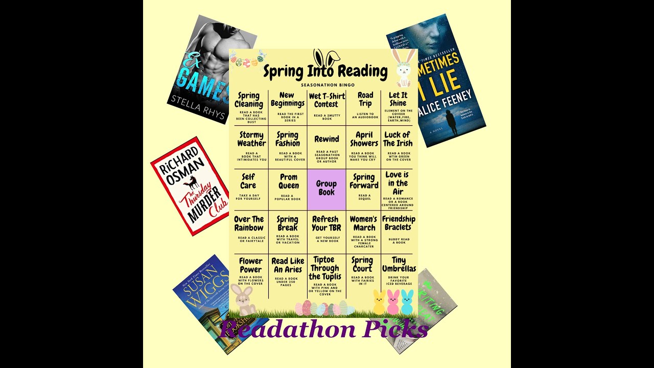 Spring into Reading Athon Picks | Readathon | Bingo Board - YouTube