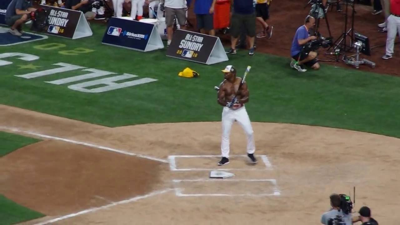 Shirtless Terry Crews strikes out 2016 MLB All Star Game - YouTube