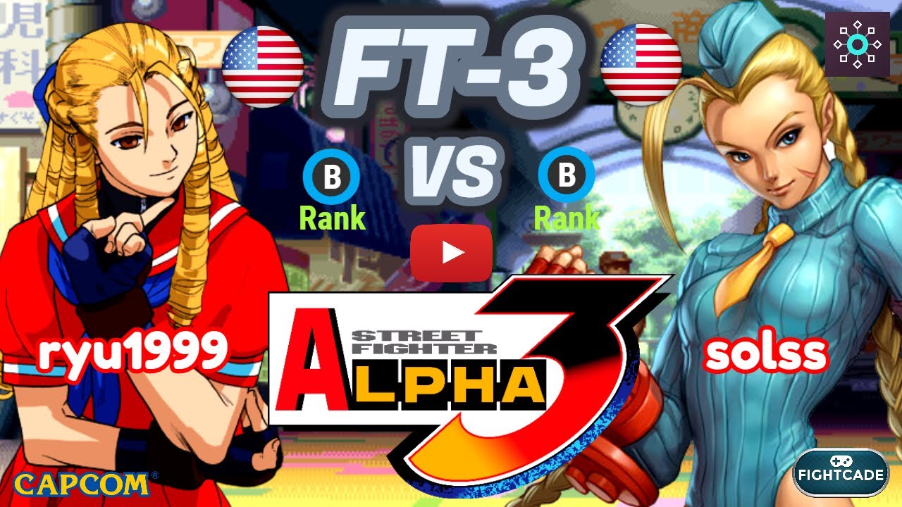 ryu1999 [🇺🇸US] vs solss [🇺🇸US] FT-3 | Street fighter alpha 3 | Fightcade online. - YouTube