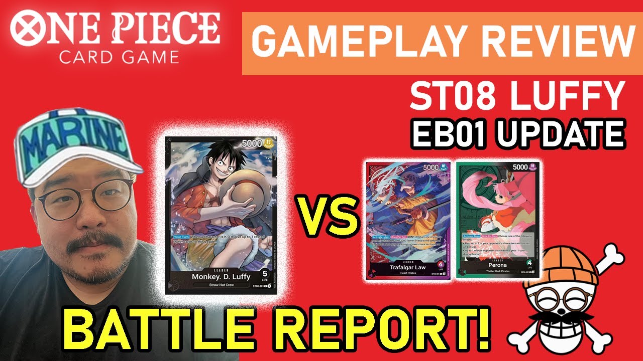[EB01] ST08 Luffy Gameplay Review & Commentary!! | One Piece TCG - YouTube