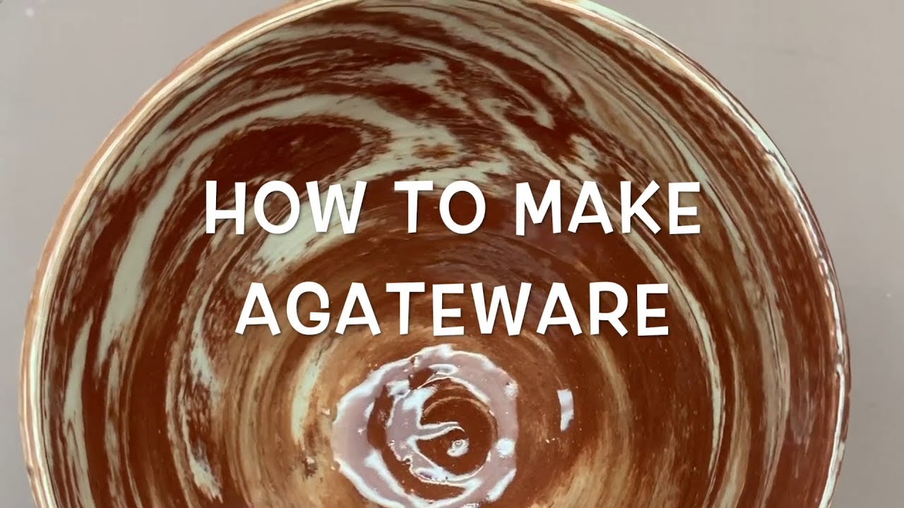How to Make Agateware Pottery on the Wheel (Marbled Clay) - YouTube