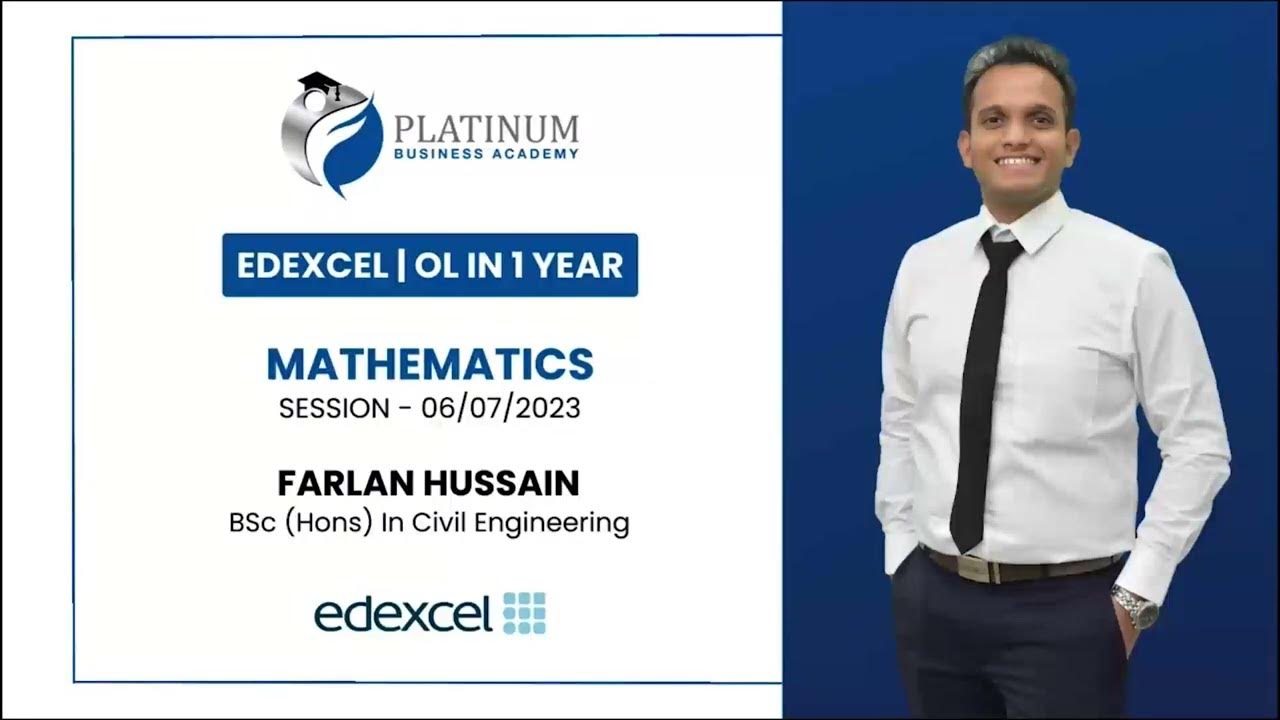 EDEXCEL OL IN 1 YEAR | MATHEMATICS - YouTube