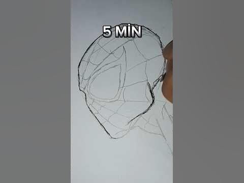 how to draw SPİDERMAN 1 sec 30 sec 10 min #shorts #art #drawing # ...