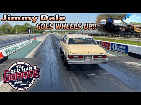 Jimmy Dale goes WHEELS UP in the Malibu on his first ever 1/4 Mile pass ...
