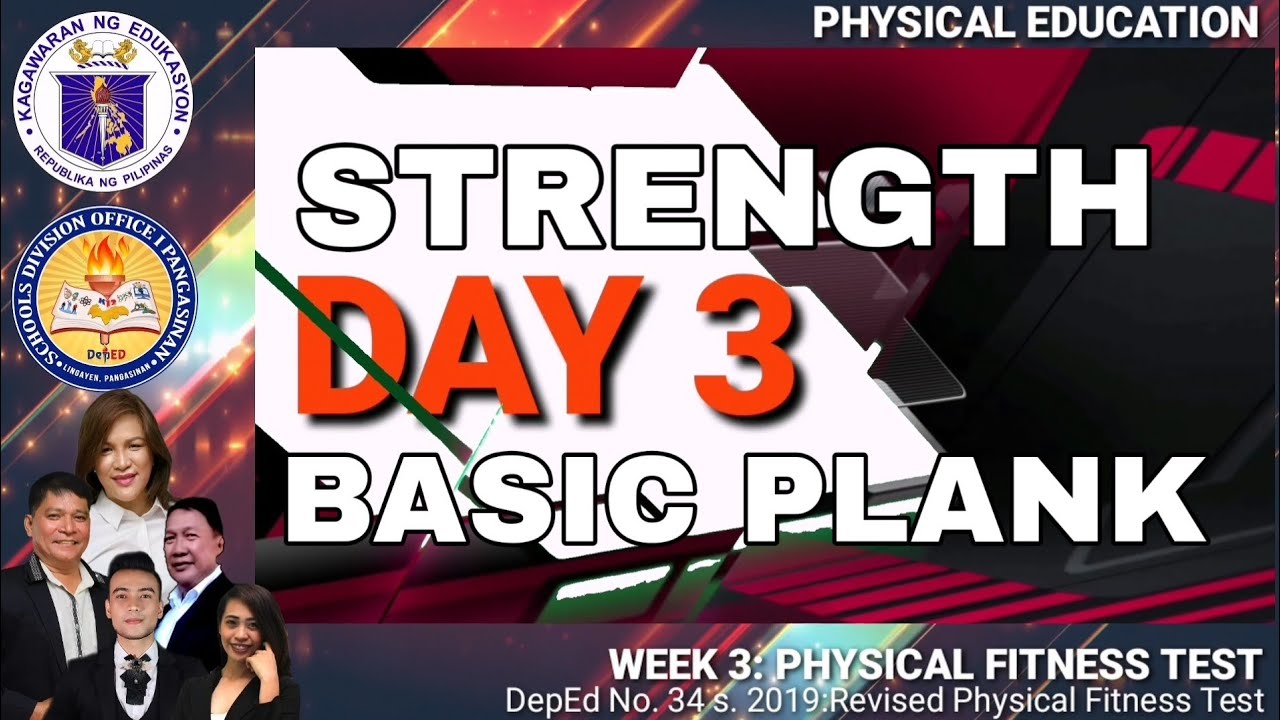 Physical Fitness Test. STRENGTH (Basic Plank) WEEK 3 - YouTube