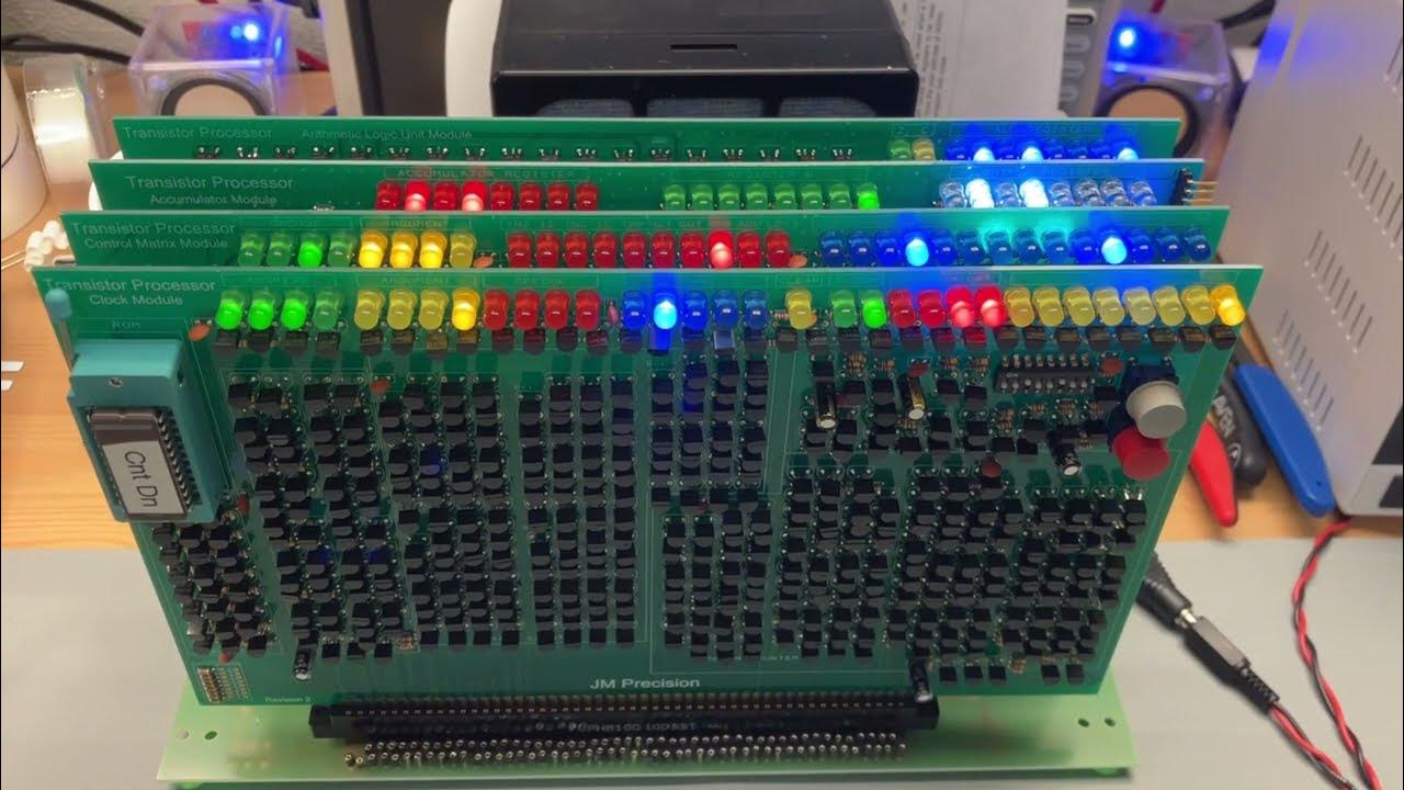 JM Precision Transistor Microprocessor Counting Down in the Output Register - YouTube