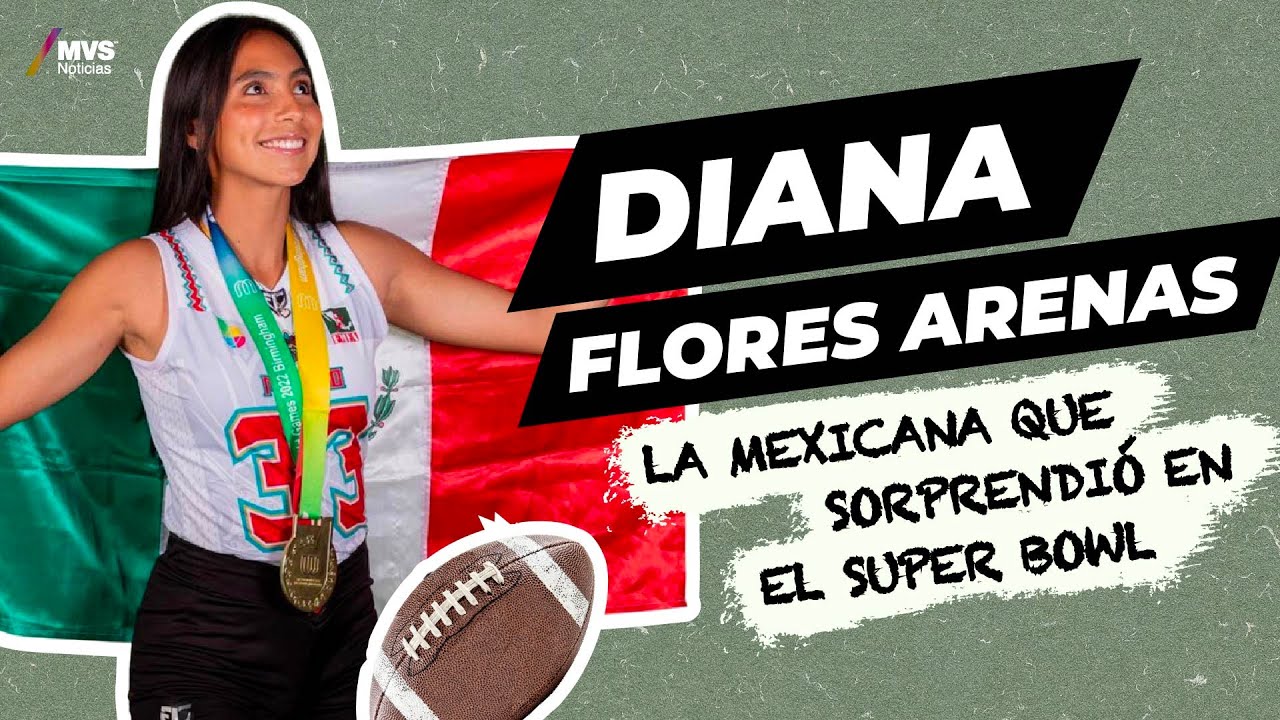 ¿Quién es Diana Flores? La atleta mexicana apareció en el Super Bowl LVII - YouTube
