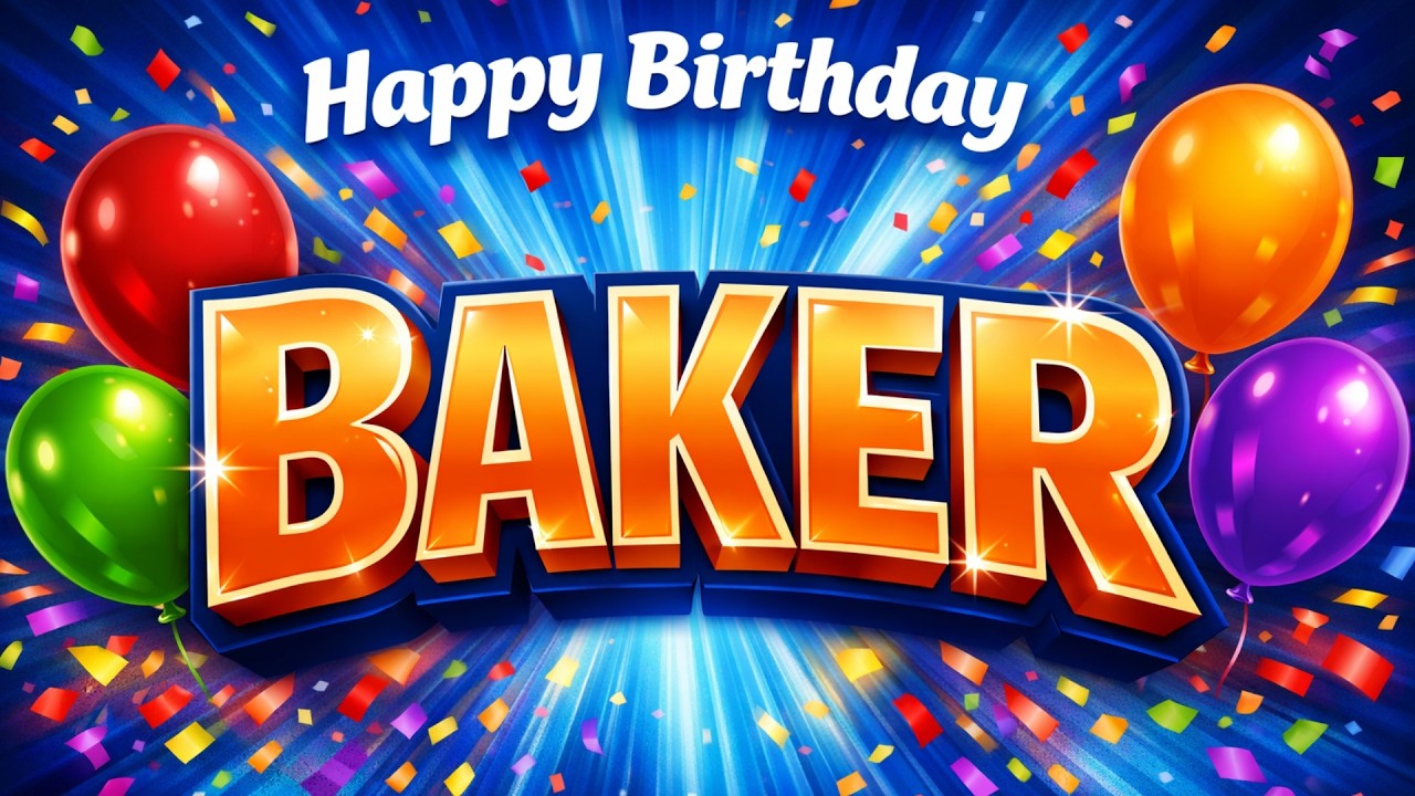 Happy Birthday Baker 🎂 | Birthday Song for Baker | Personalized ...
