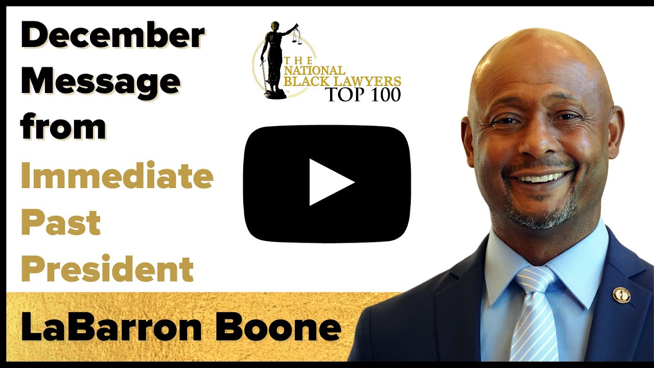December Message from LaBarron Boone, Immediate Past President of The ...