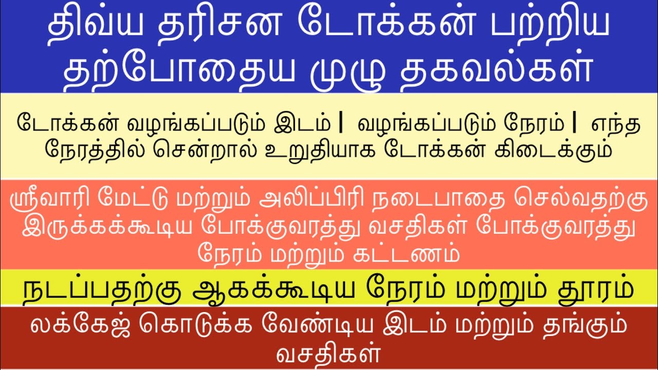 Tirupati Free Divya Darshan Tokens - A Guide| Transport Details to ...