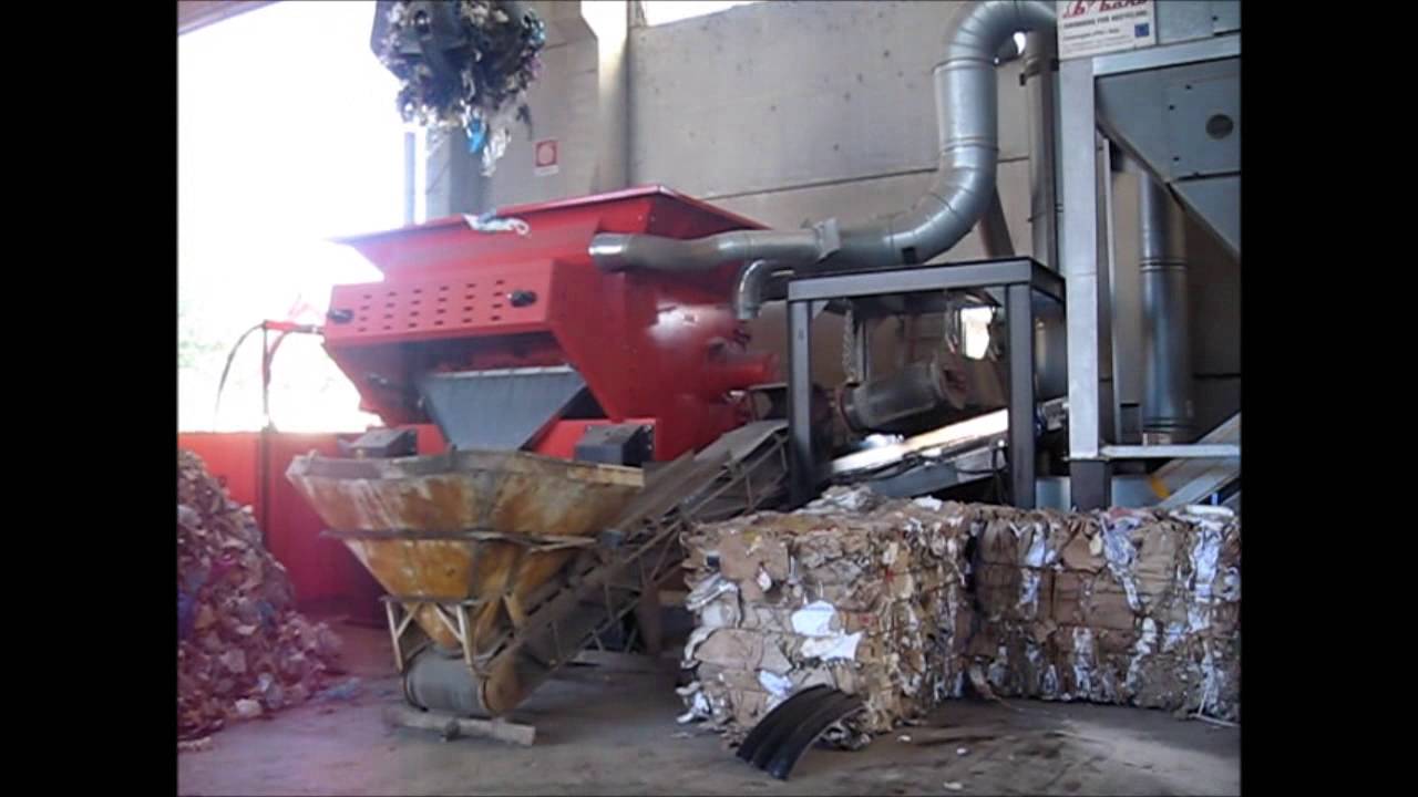 Pulp mill wire residue recycling line - YouTube