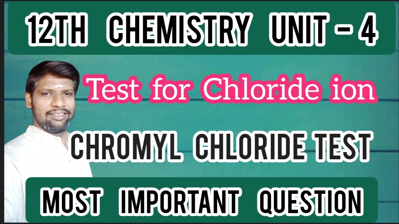 What is the Chromyl chloride test? 12th Chemistry Unit - 4 Test for ...