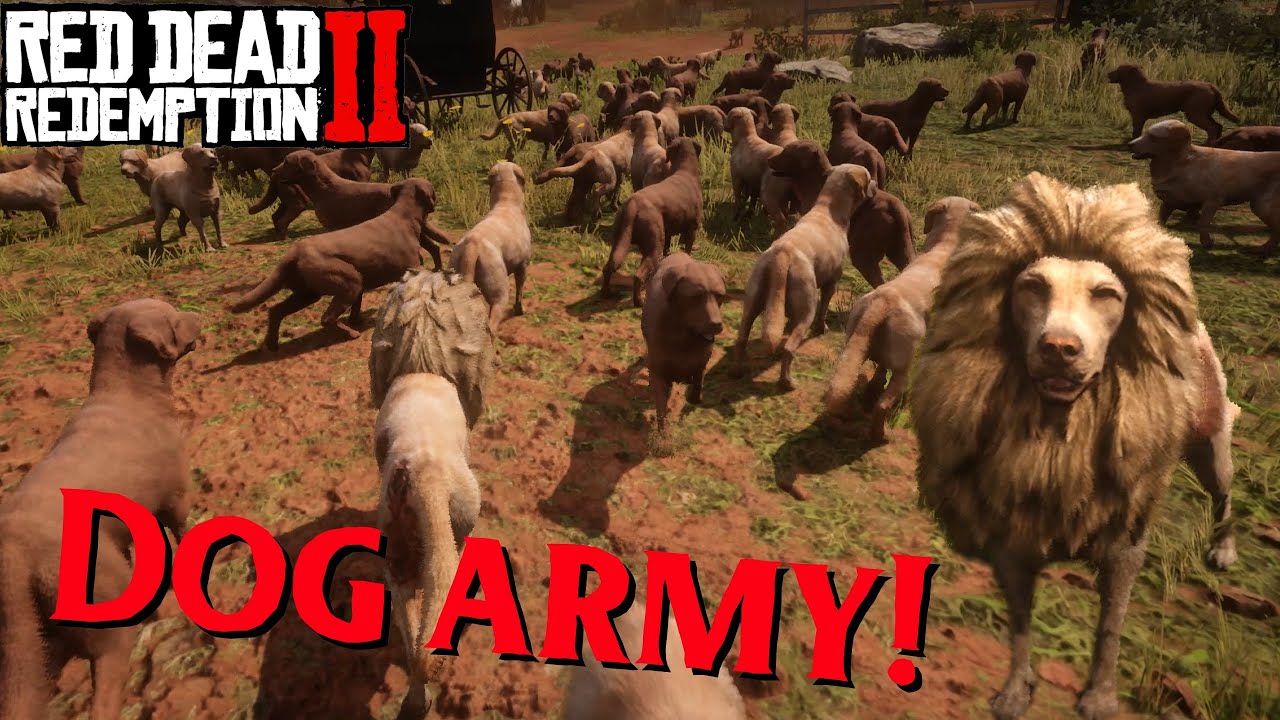 Red Dead Redemption 2 - Spawning a Army of Dogs! - YouTube