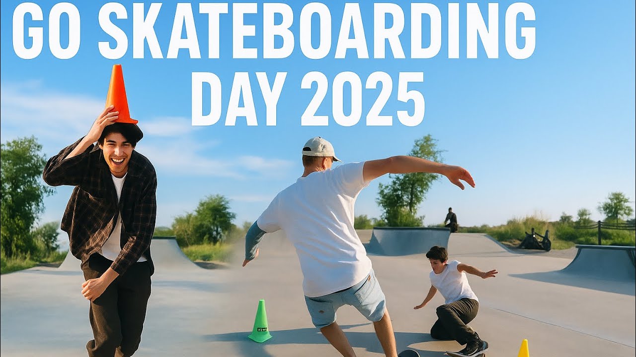 A DAY OF MY IN SKATE PARK (GO SKATEBOARDING DAY) SKATEBOARDING RACE 🥳😹 ...