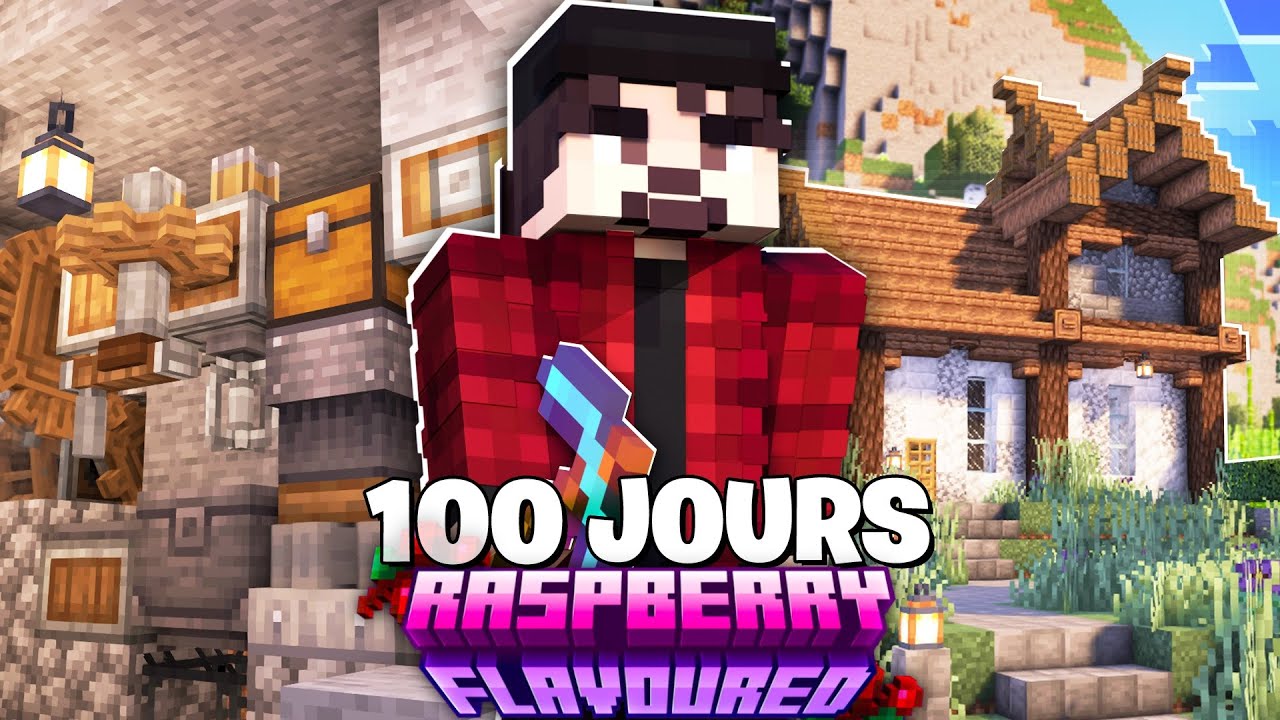 J'ai Survécu 100 JOURS sur Raspberry Flavoured Hardcore sur Minecraft ...