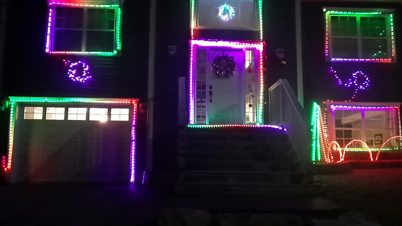 Christmas lights - wled effects. - YouTube