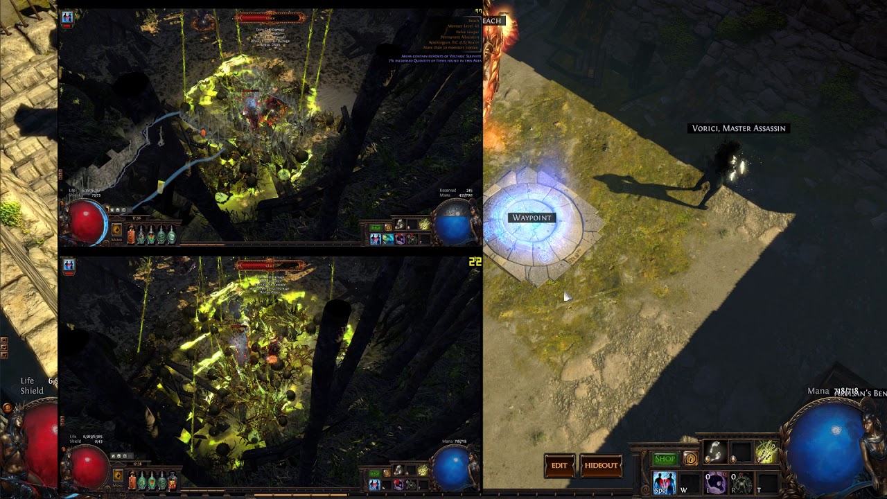Path of Exile / Toxic Arrow / Added projectiles effectiveness test ...