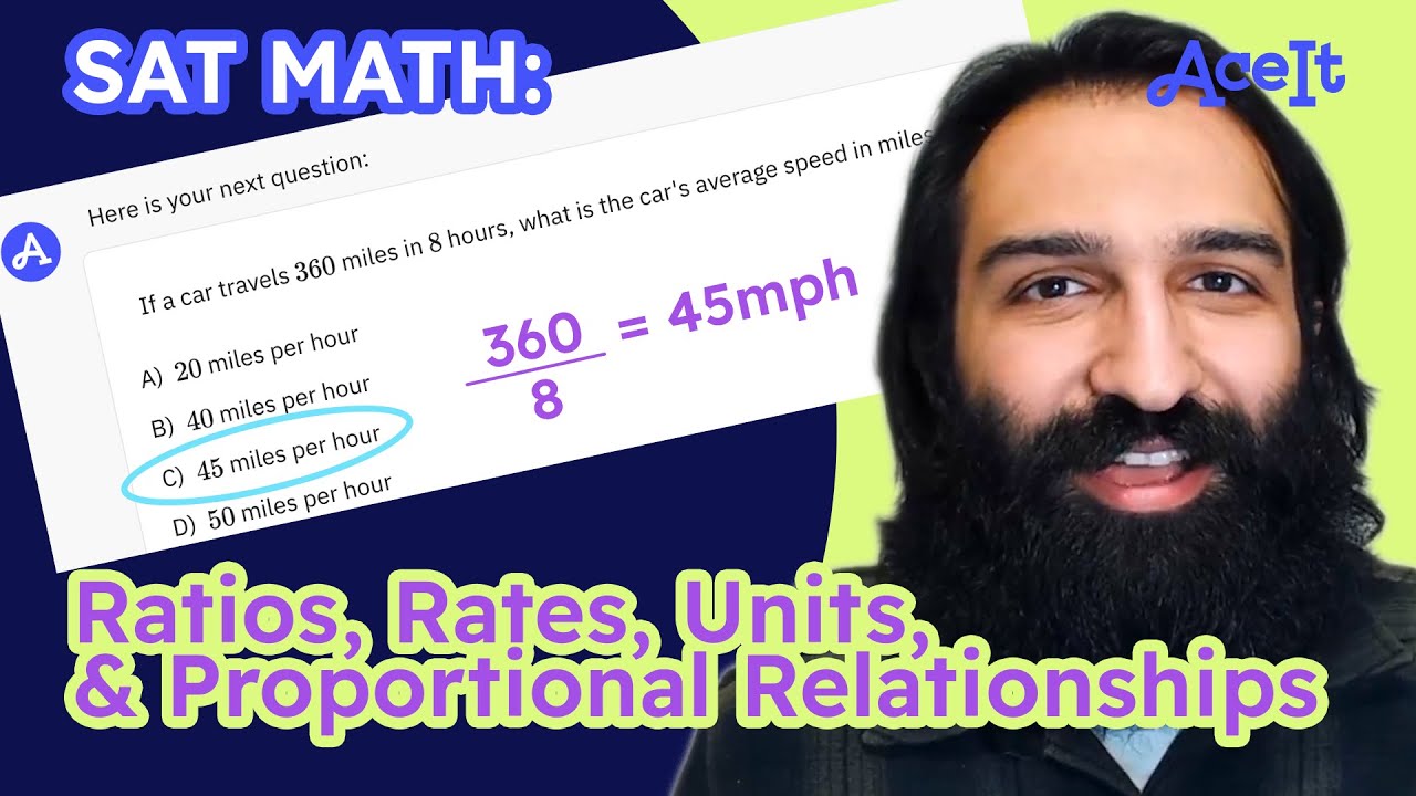 SAT MATH: Ratios, Rates, Units, & Proportional Relationships • AceIt ...