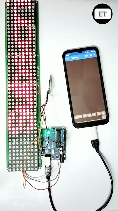 Make Notice board using Dot Matrix, Bluetooth HC-05 and Arduino UNO #arduino #trending # ...