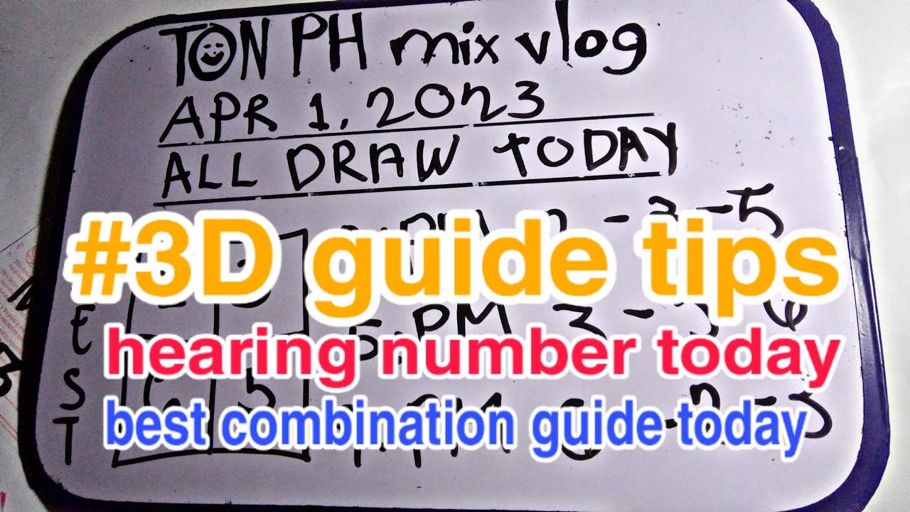 Live All Draw Apr 1,2023 Best Combination Guide Today - YouTube