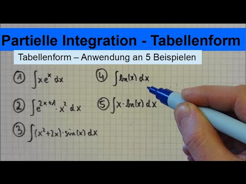 Partielle Integration - einfachste Methode durch Tabellenschreibweise ...