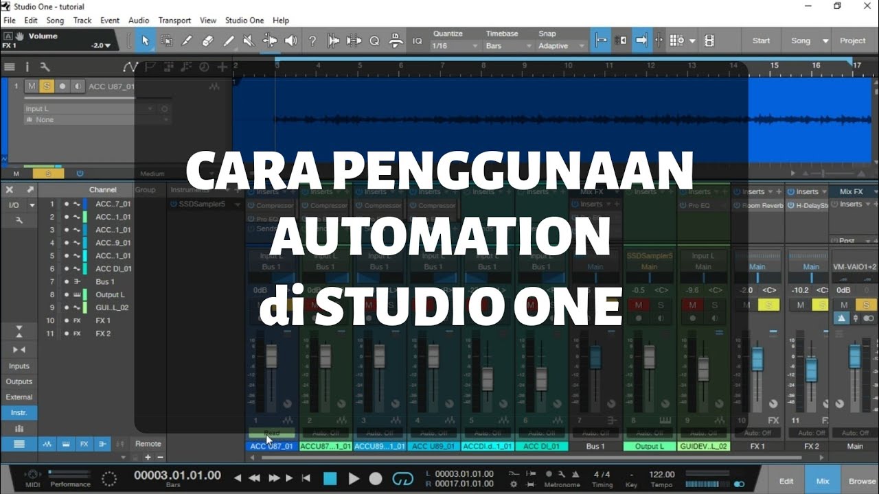 Tutorial Automation Untuk pemula di STUDIO ONE - YouTube