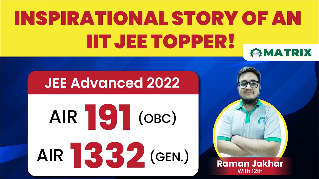 Inspirational story of an IIT JEE Topper! Motivate yourself with Raman, KVPY & Board Top Scorer ...