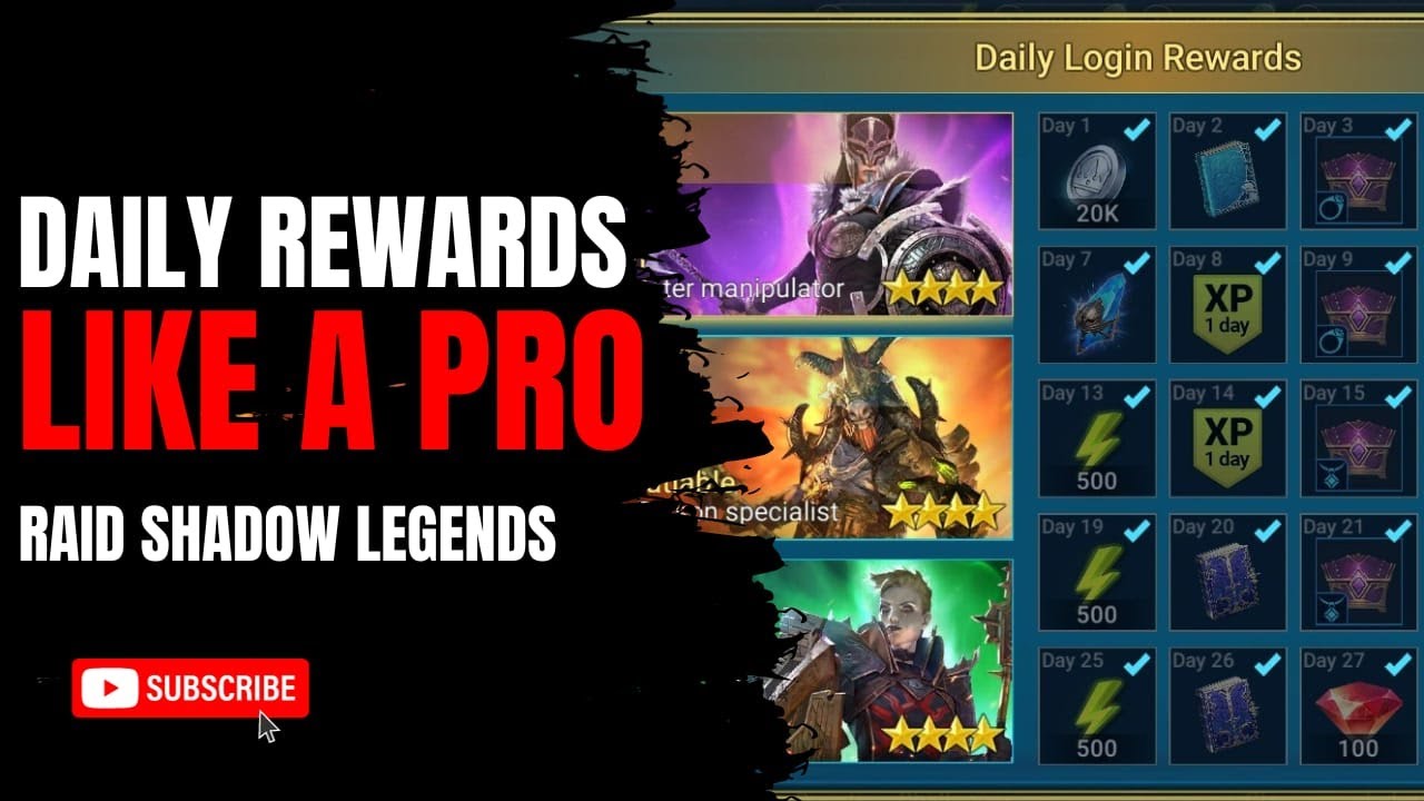 RAID: Shadow Legends - Claiming Daily Rewards Like a Pro! #4 - YouTube