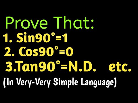 Trigonometry Class10 Values/Proof|Prove That Sin90=1/Sin90=1 But Why ...
