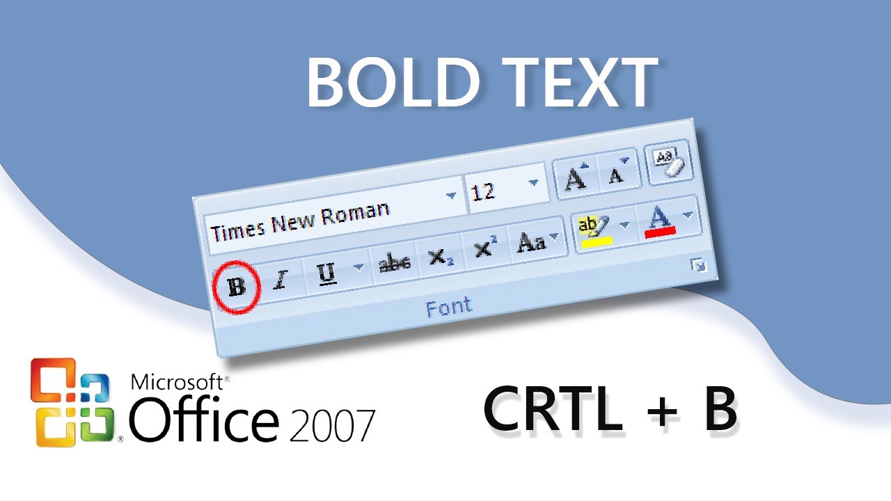 Microsoft word 2007 - How to bold your text step-by-step instructions ...